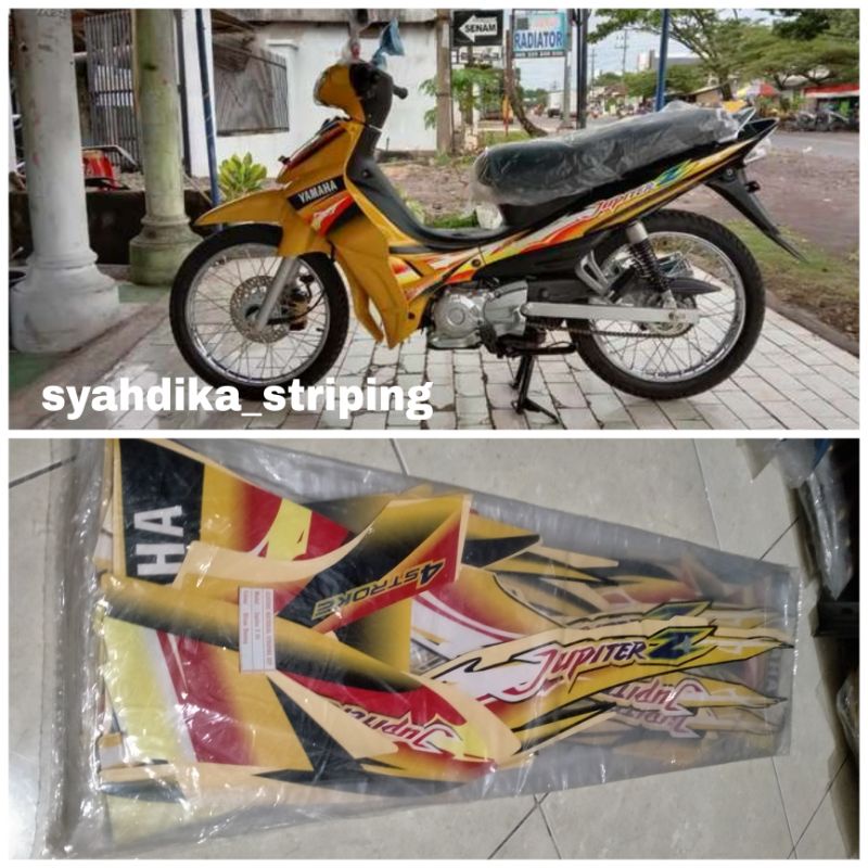 Jual STIKER STRIPING LIS BODY YAMAHA JUPITER Z 2006 KUNING HITAM ...