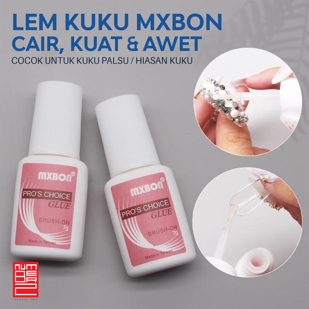 Jual Lem kuku palsu nail art hiasan kuku cair bening nail art kuat tahan lama rekat awet kokoh ...