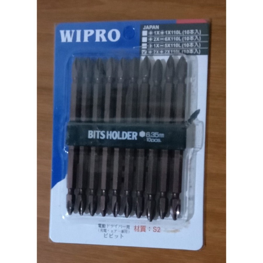 Jual Mata obeng angin head phillips no 2(+) 110 mm wipro | Shopee Indonesia