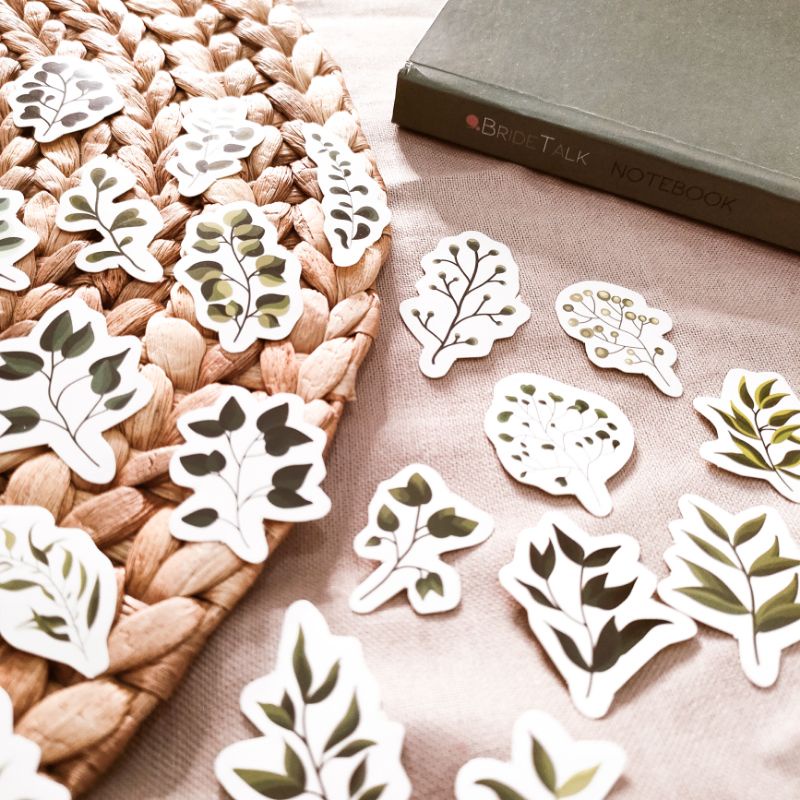 Jual Sticker Aesthetic Leaves Daun Rumput untuk Scrapbook DIY dan ...