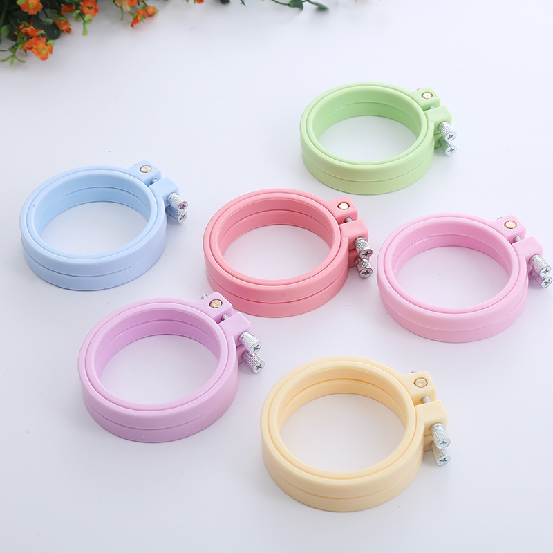 Jual 1 pc Midangan Plastik ABS Embroidery Hoop - BULAT LINGKARAN ...
