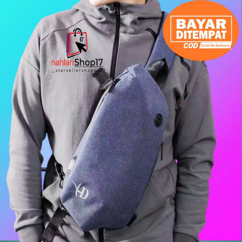 Jual TAS SELEMPANG PRIA USB IMPORT / TAS SLEMPANG PRIA SLING BAG XD ...