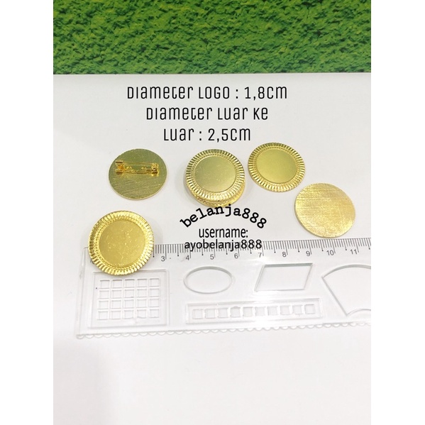 Jual Pin kosongan polosan pin bulat gerigi 2,5cm satuan | Shopee Indonesia