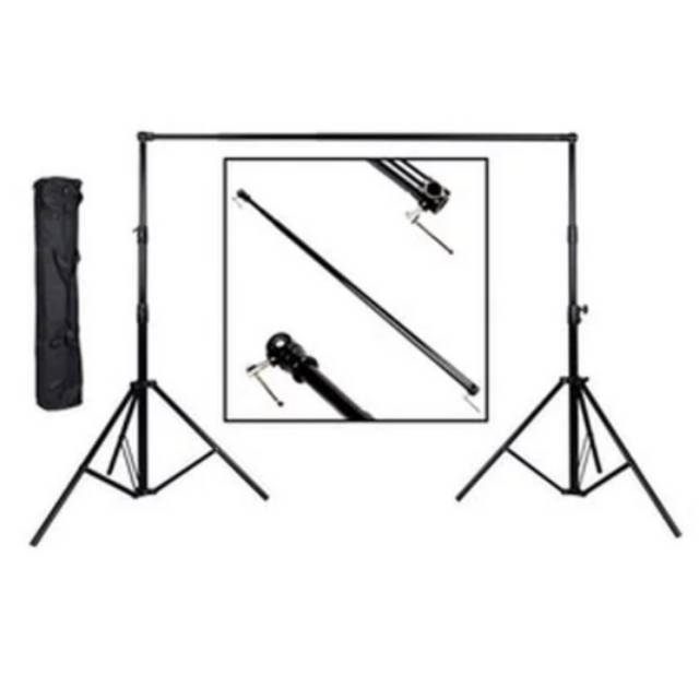 Jual Stand background studio dudukan kain background foto portabel 3 ...