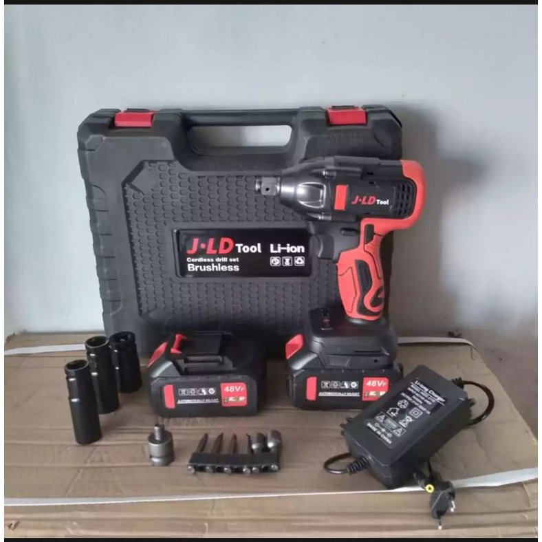 Jual Impact Buka Baut Cordless JLD Tools 2 batre - 1 batre | Shopee ...