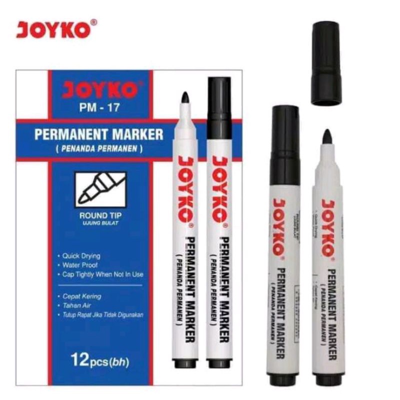 Jual spidol besar permanen JOYKO hitam permanent marker | Shopee Indonesia