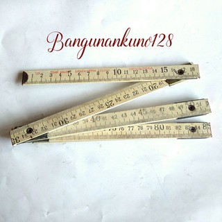 Jual Meteran Kayu Lipat Antik Kuno Jadul Czechoslovakia panjang 1 meter ...