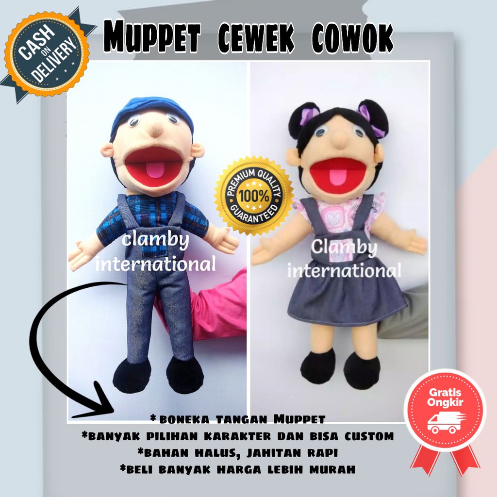 Jual Hand Puppet Anak Cewek dan Cowok | Boneka Tangan Mulut Cablak ...