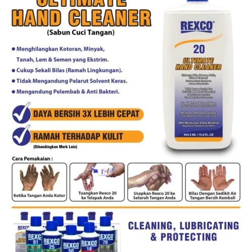 Jual Rexco 20 Ultimate Hand Cleaner 443.5ML | Shopee Indonesia