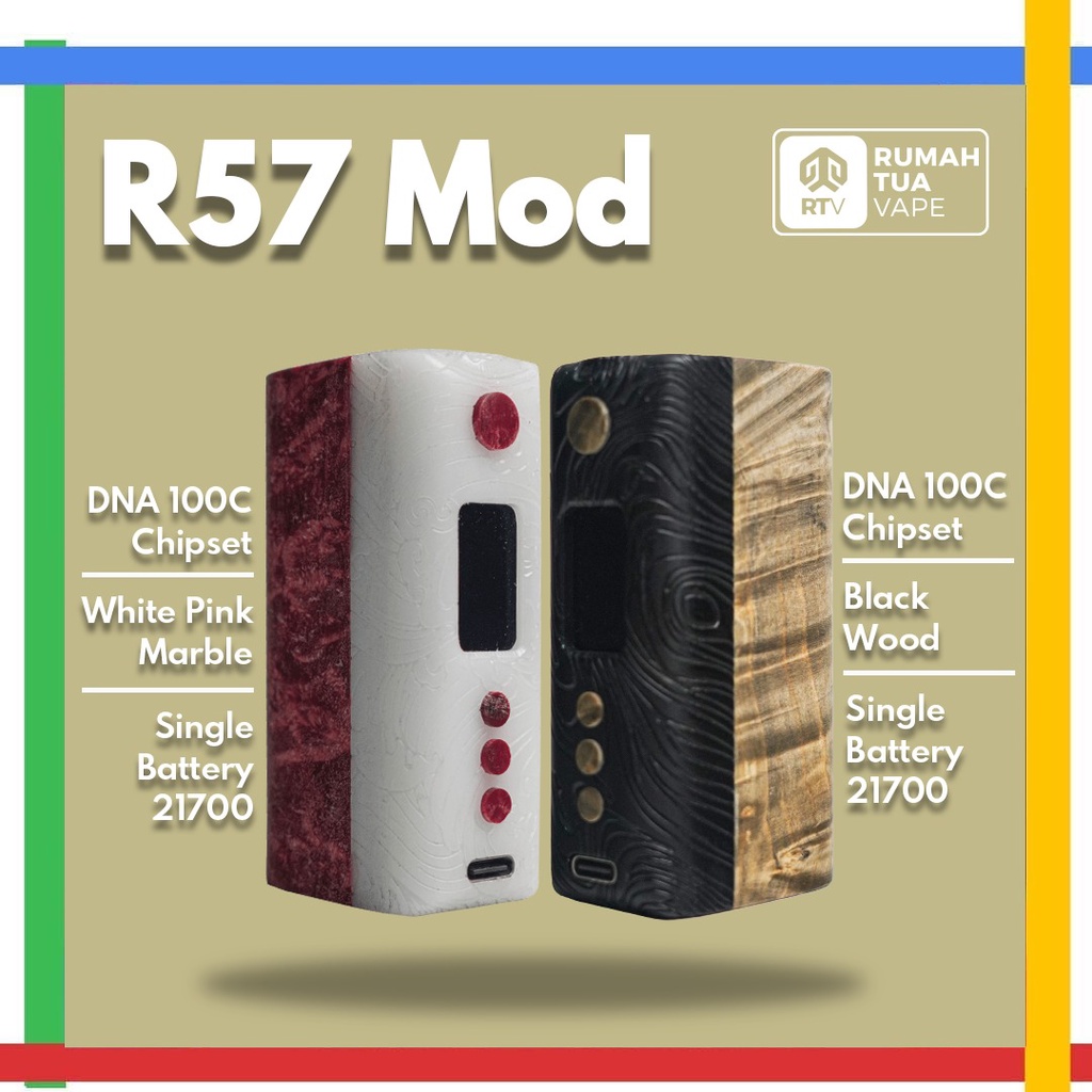 Jual R57 MOD DNA 100C 21700 SINGLE BATTERY MOD ONLY LIMITED EDITION ...