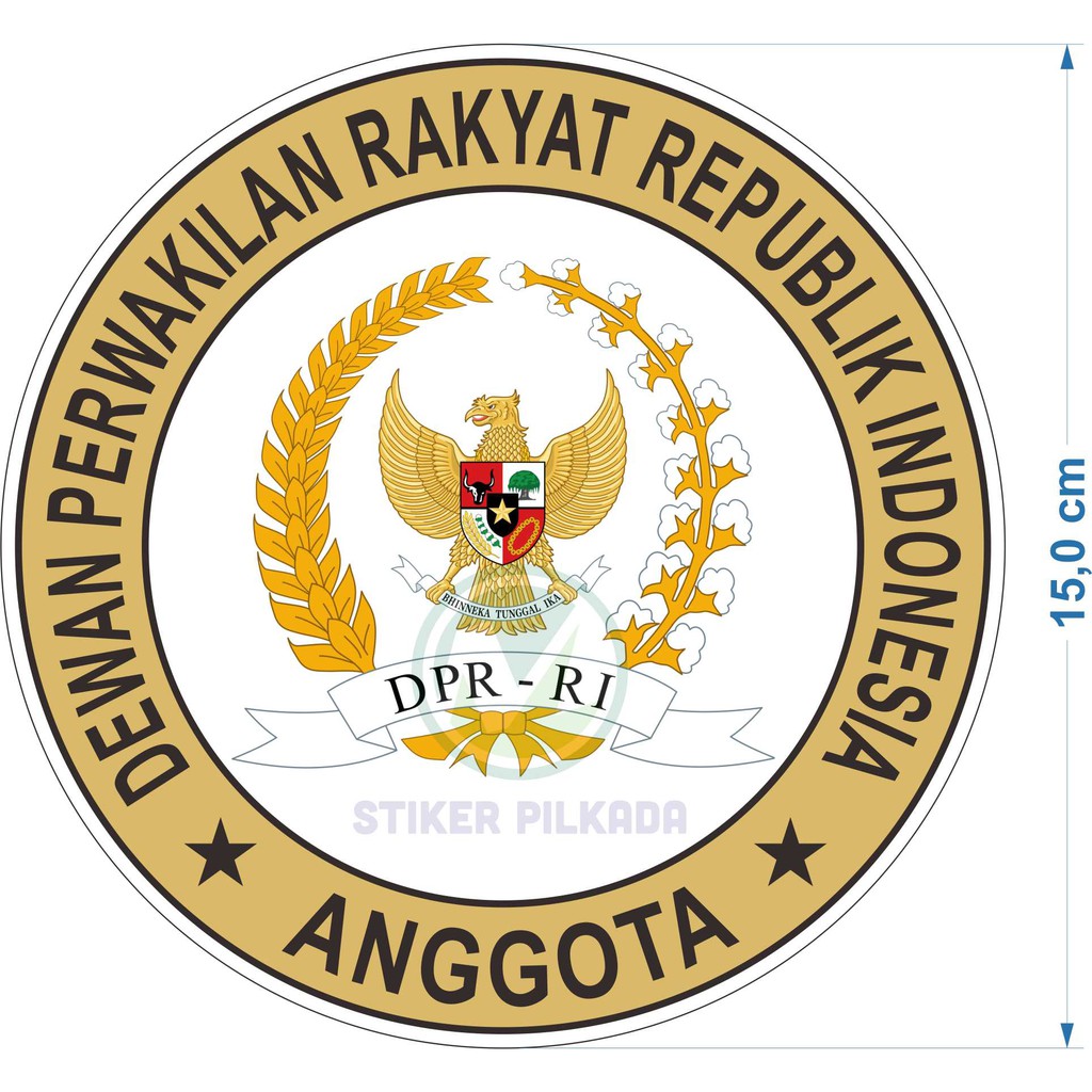 Jual STIKER VINYL DPR / DPD / MPR RI BULAT (DIJUAL SATUAN) | Shopee ...