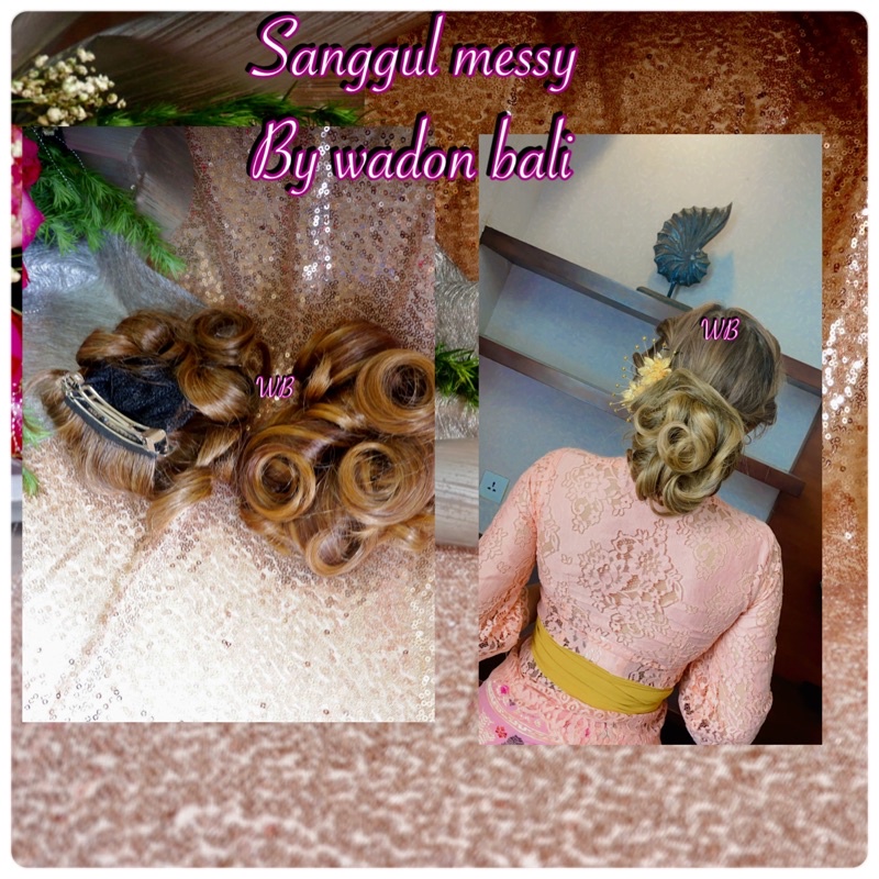 Jual sanggul Messy / sanggul messy by wadon bali / rambut Curly jepit ...