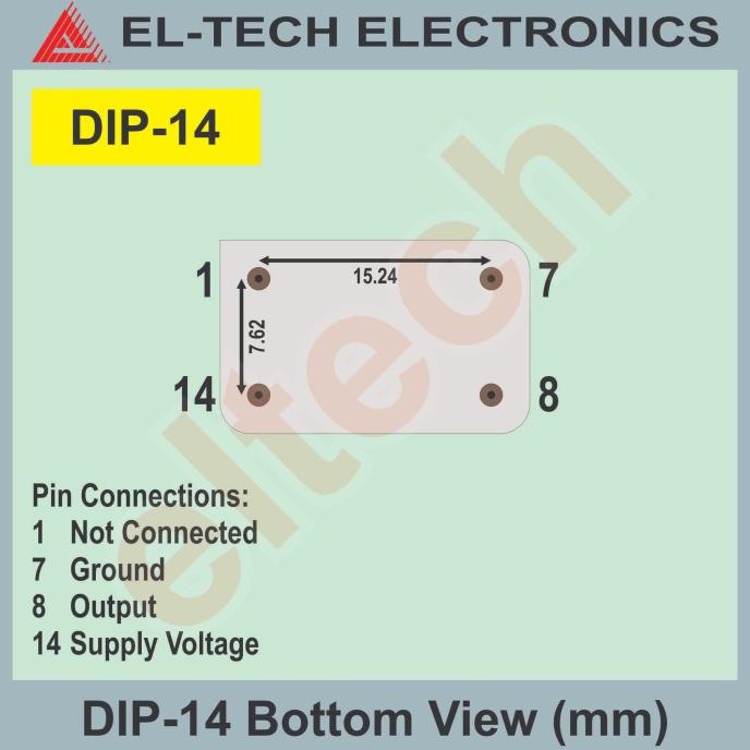 Jual 4MHz 4 MHz Kristal Crystal XTAL Oscillator Osilator 4 Pin DIP-14 ...