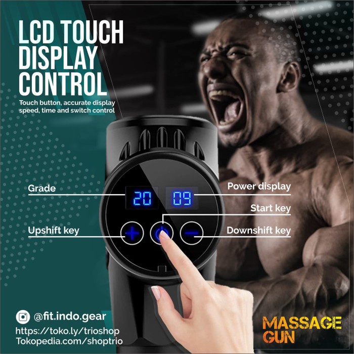 Jual Massage gun alat pijat getar terapi relaksasi otot | Shopee Indonesia