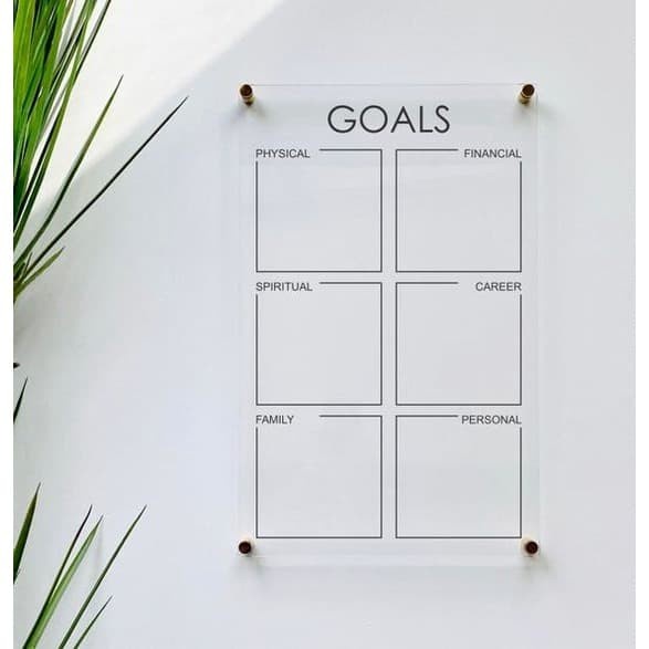 Jual Goals Akrilik | Wall Target Dinding | Resolution Board Dinding ...