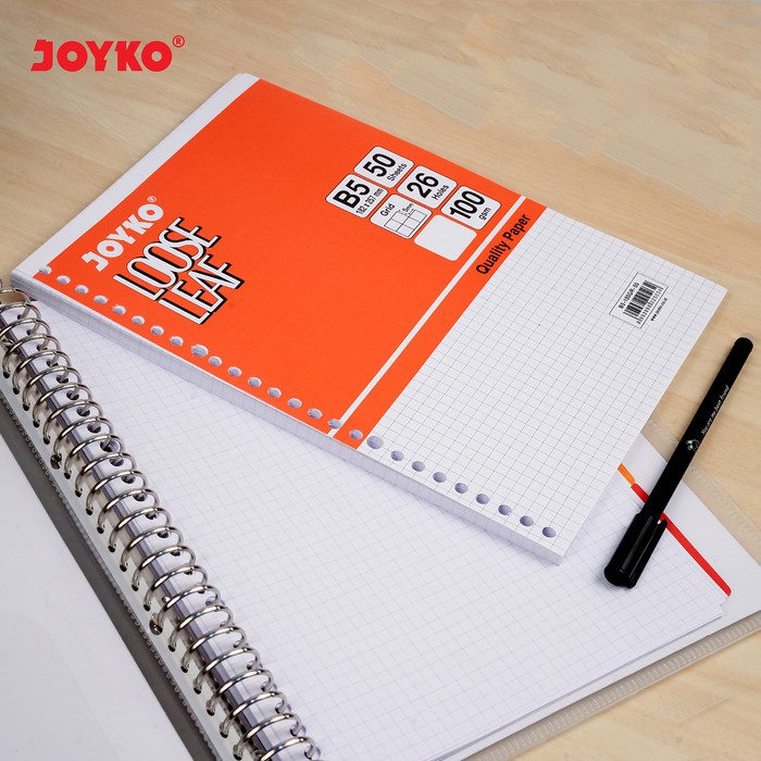 Jual loose leaf joyko ukuran ukuran B5 100gsm - 50lbr - grid / kotak | Shopee Indonesia