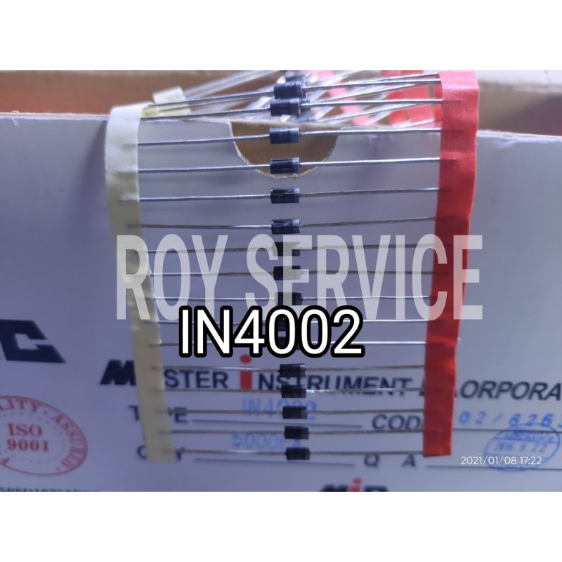 Jual 50pcs Dioda IN4002 1A 100V Original / Dioda IN4002 100V 1A ...