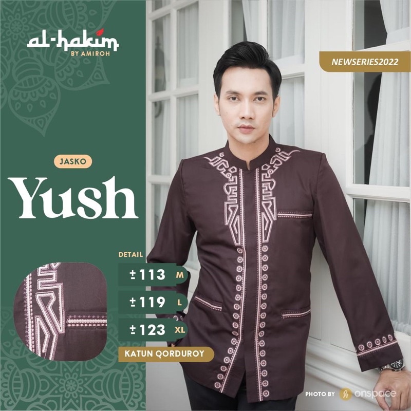 Jual YUSH Jas Koko Bordir Premium Al Hakim by Amiroh / Jasko Pria ...