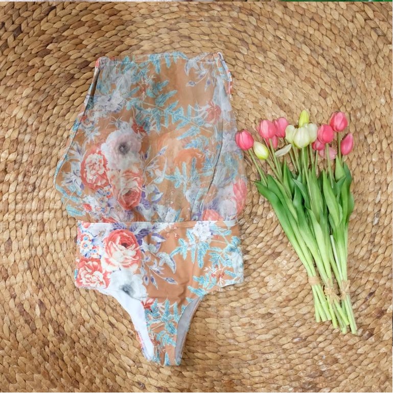 Jual Floral Swimsuit Bikini Beach Triangle Bikini Set Bikini Pakaian