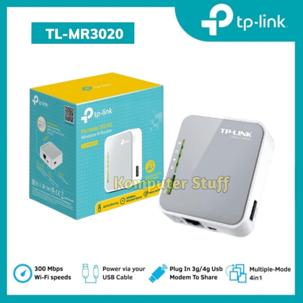 Jual TP-Link TL-MR3020 150Mbps Router Modem Portable 3G/4G Wireless N ...