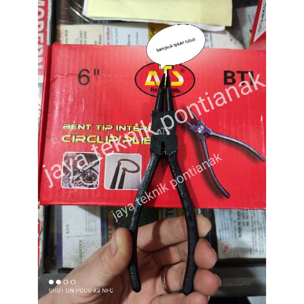 Jual tang pin bengkok snap ring tang circlip bent internal / bengkok ...