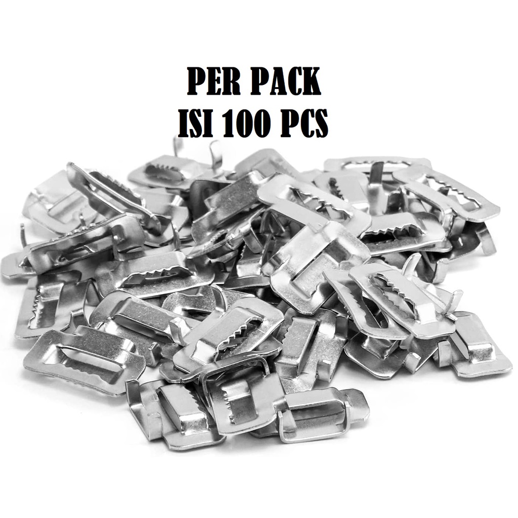 Jual PERPACK Clamp Buckle Buckles 16 mm Full Stainless Steel Anti Karat ...