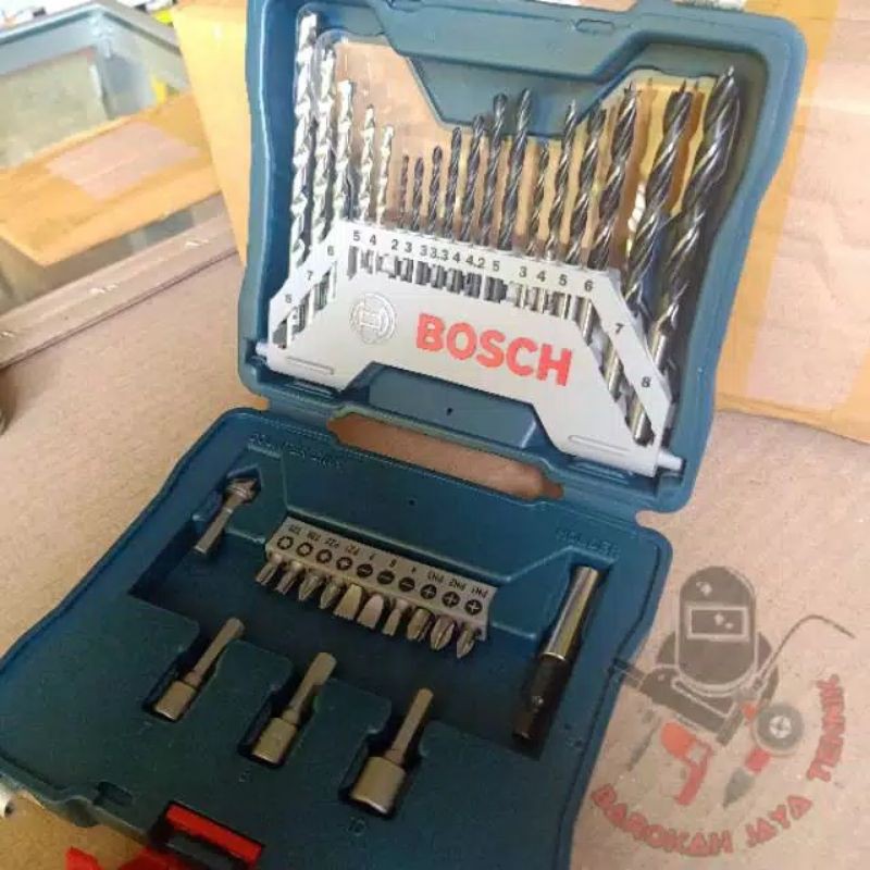 Jual Mata Bor Obeng BOSCH X-LINE SET 33 Pcs Bor Kayu Besi Metal Beton ...