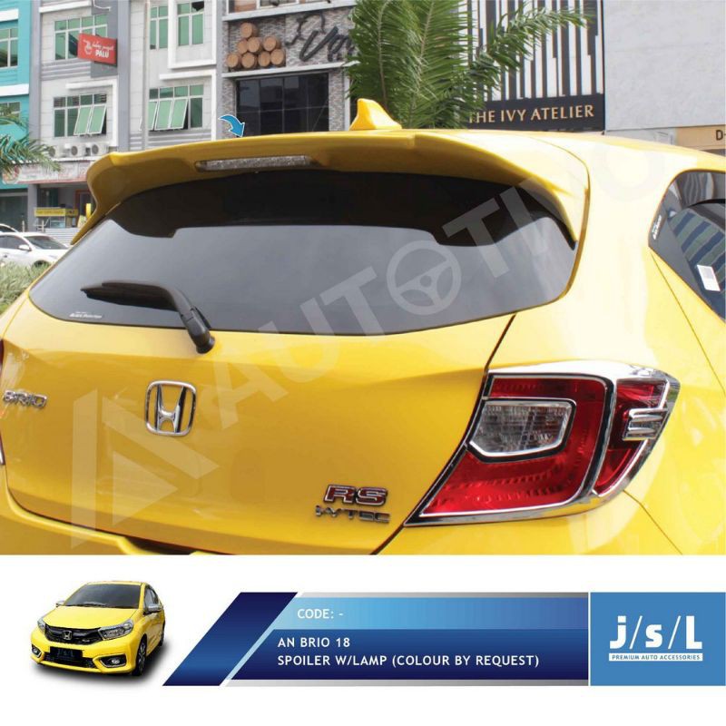 Jual Spoiler Lampu All New Brio 2018/19/20 Warna Custom Spoiler with ...