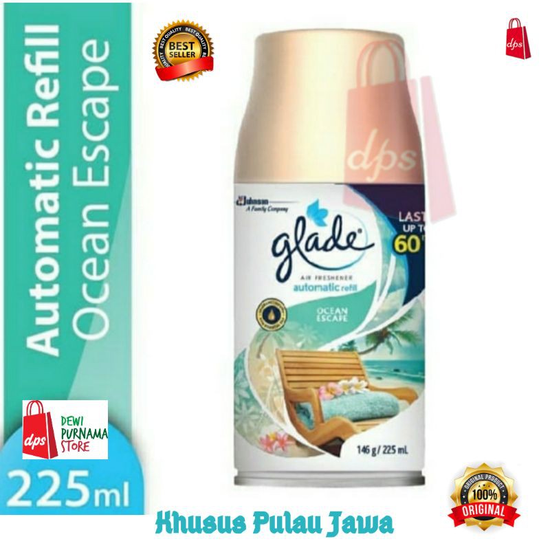 Jual Glade automatic refill Ocean Escape 225ml (KHUSUS PULAU JAWA) | Shopee Indonesia