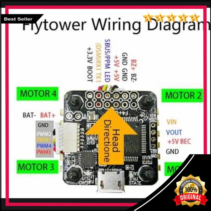 Jual Original Mini F4 20x20mm with OSD FC Flight Controller Asli murah ...