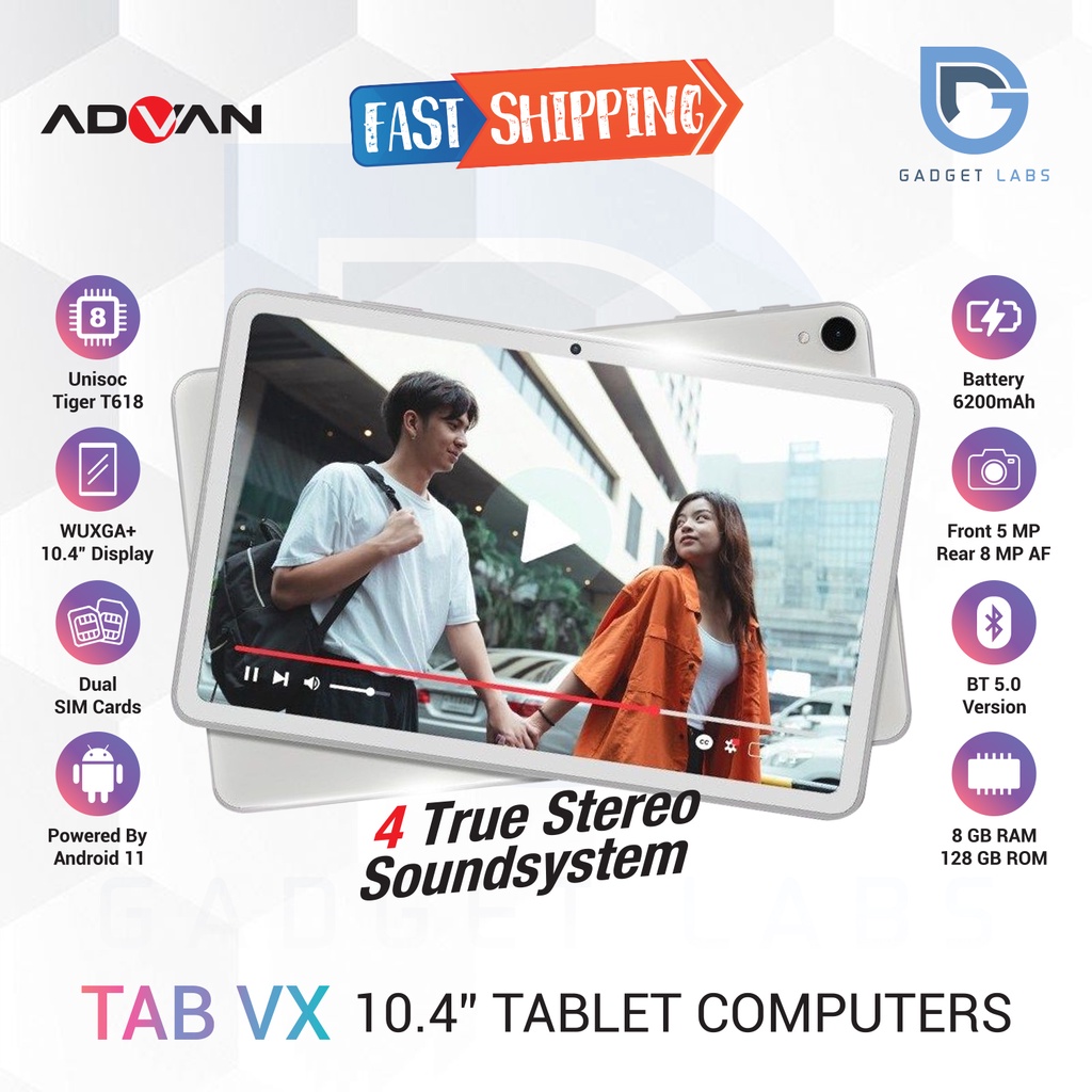 Jual Advan Tab VX 8GB / 128GB 10.4" Tiger T618 Android 11 Garansi Resmi ...