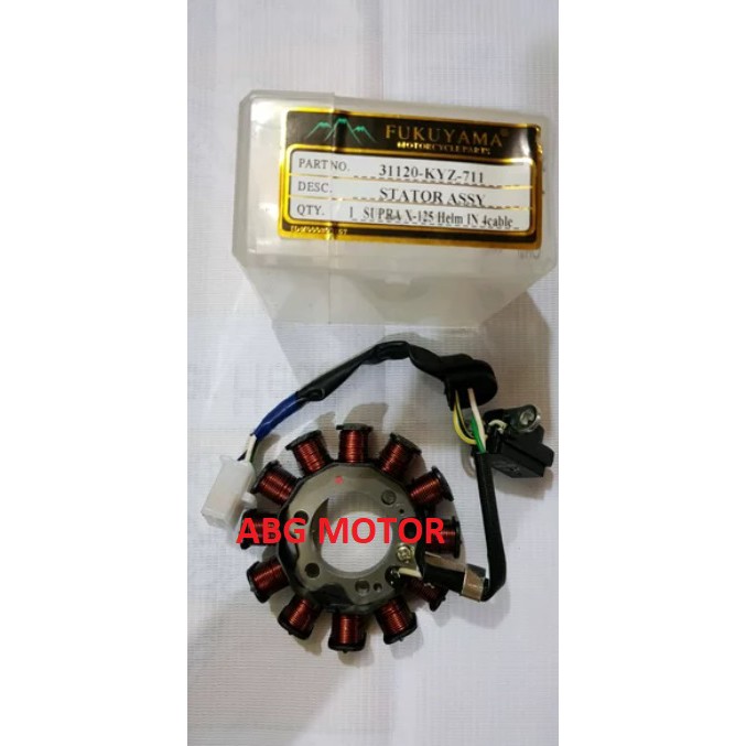 Jual SPUL SPOL KOMPLIT STATOR ASSY HONDA SUPRA X 125 HELM IN 4 KABEL FUKUYAMA | Shopee Indonesia