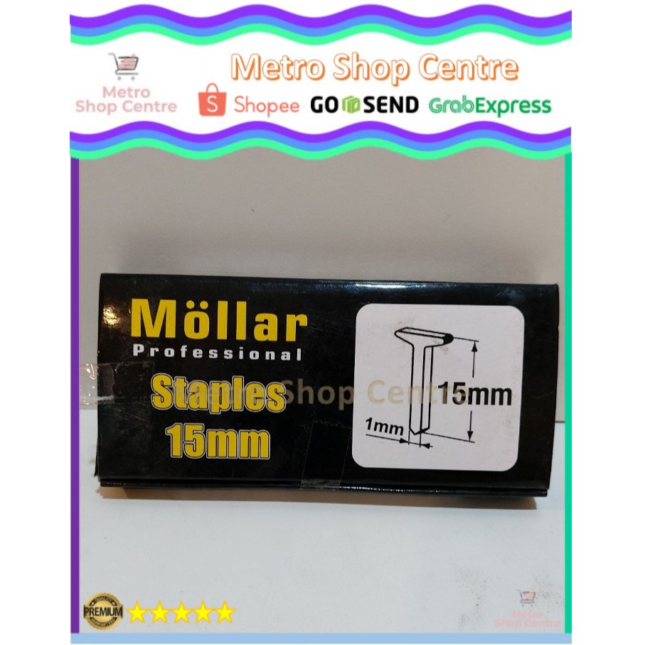 Jual Mollar Pro - Refill Isi Staples / Mata Paku Tembak F 15 5000 Pcs ...