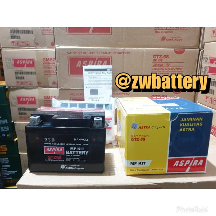 Jual Aki motor Honda Scoopy -Supra X 125 Aspira GTZ5S MF KIT Aki Kering | Shopee Indonesia