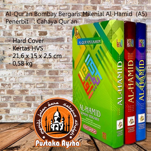 Jual Al Quran Bombay Bergaris Milenial Al Hamid A5 - Cahaya Quran - Pustaka Aysha | Shopee Indonesia