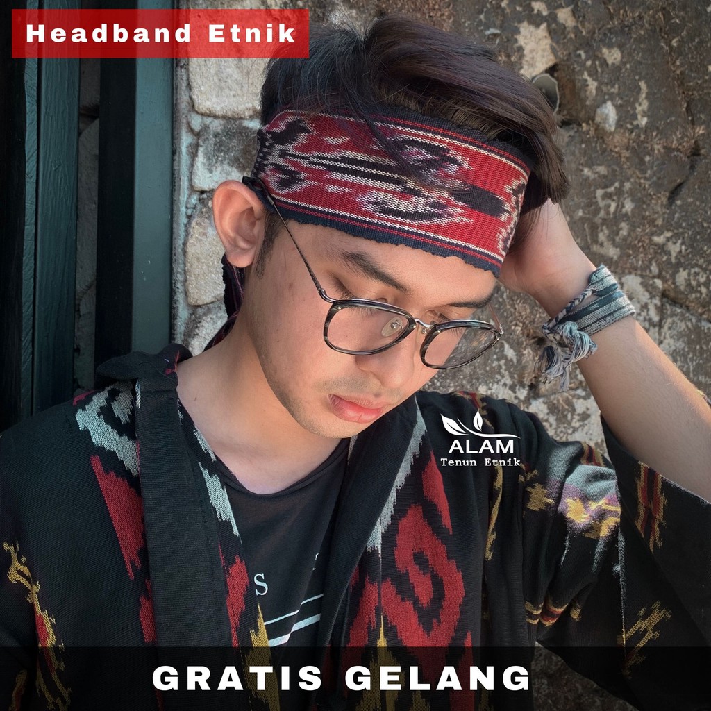 Jual ATE 15 Motif Ikat Kepala Syal Tenun Ikat Etnik Dayak, Toraja ...