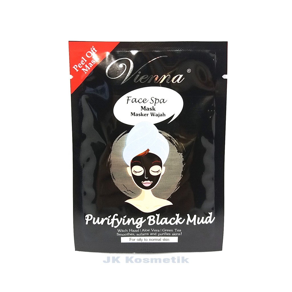 Jual VIENNA MASKER LUMPUR FACE MASK BLACK MUD Sachet | Shopee Indonesia