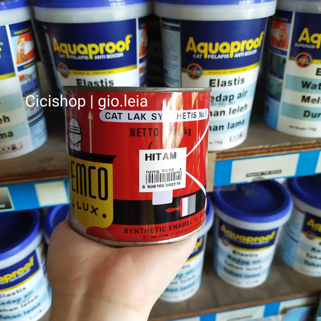 Jual Cat Kayu & Besi Emco Lux 0,5 kg Hitam | Shopee Indonesia