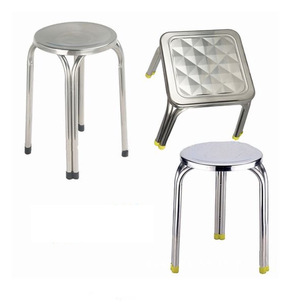 Jual Kursi Besi Bangku Stainless Steel Kotak Bulat Polos Ukir Bunga ...