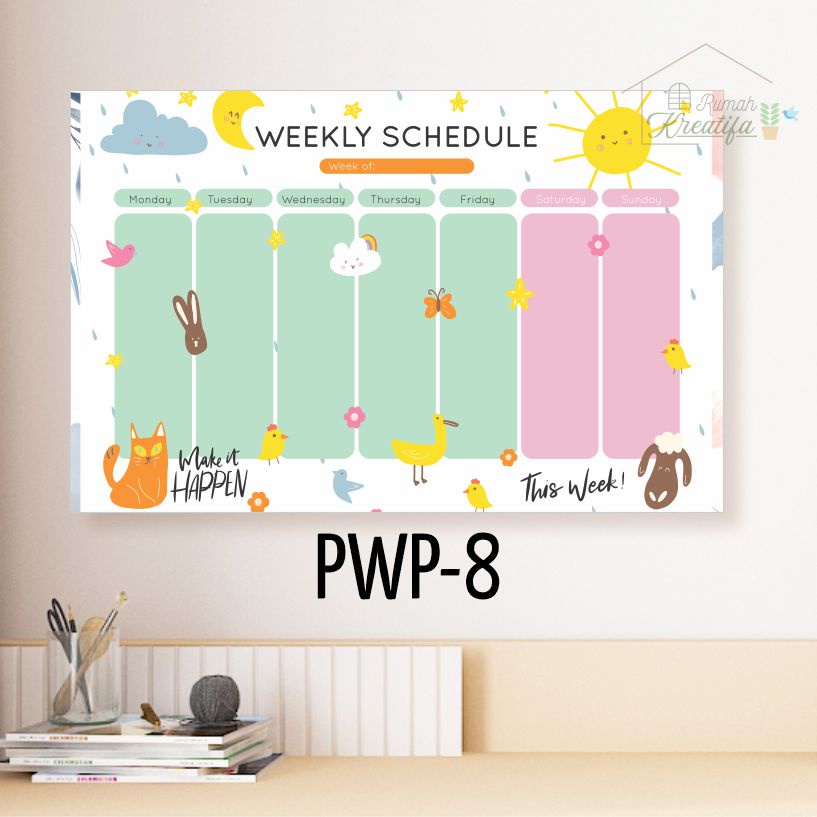 Jual Poster Planner Schedule Board Monthly | Papan Jadwal Tulis ...
