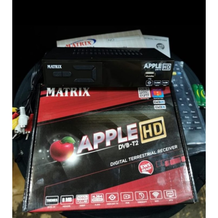 Jual SET TOP BOX MATRIX APPLE FULL HD DVB T2 Siaran Digital Antenna WIFI | Shopee Indonesia