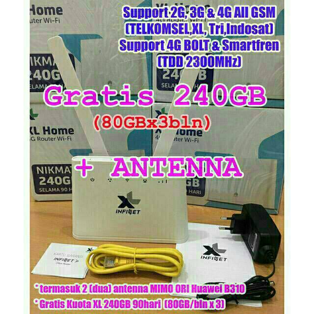 Jual Router XL Home 4G Router Wifi Huawei B310s-927 Unlocked BARU Free ...