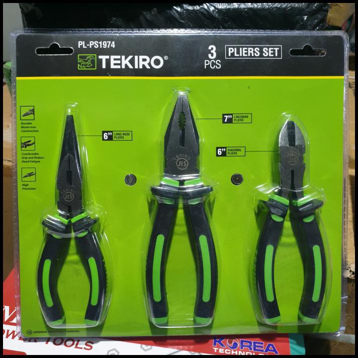 Jual Paket Set Tang Kombinasi Potong Lancip Tekiro | Shopee Indonesia