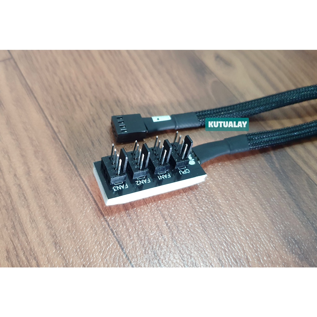 Jual Konektor Fan Hub 4 Pin to 3/4 Pin 4 Port PC PWM Splitter Kipas CPU ...