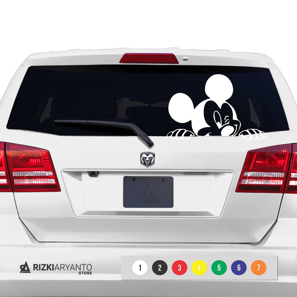 Jual Stiker Kaca Mobil Mickey Mouse Ngintip Sticker | Shopee Indonesia