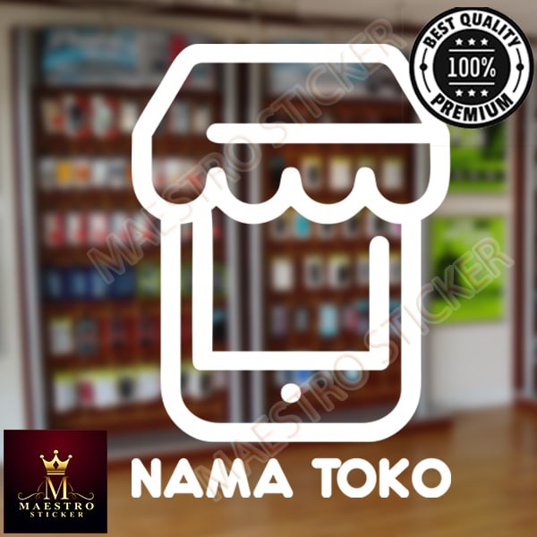 Jual Stiker Custom Teks Toko Handphone Selular Cutting Sticker Dinding ...