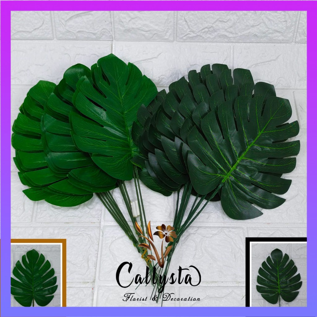 Jual COD DAUN JARI- JARI /MONSTERA ARTIFICIAL DEKORASI JANDA BOLONG ...