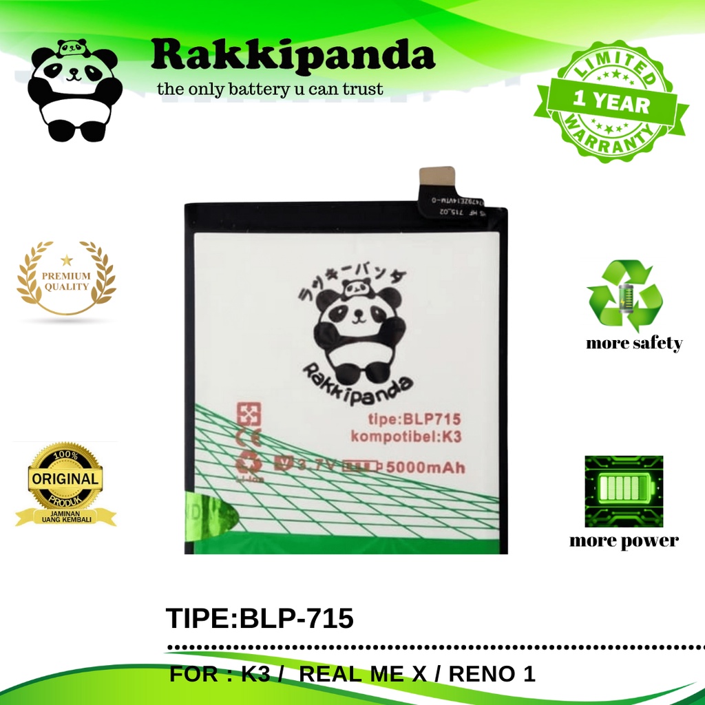 Jual RakkiPanda - BLP715 K3 / Realme X Batre Batrai Baterai | Shopee ...