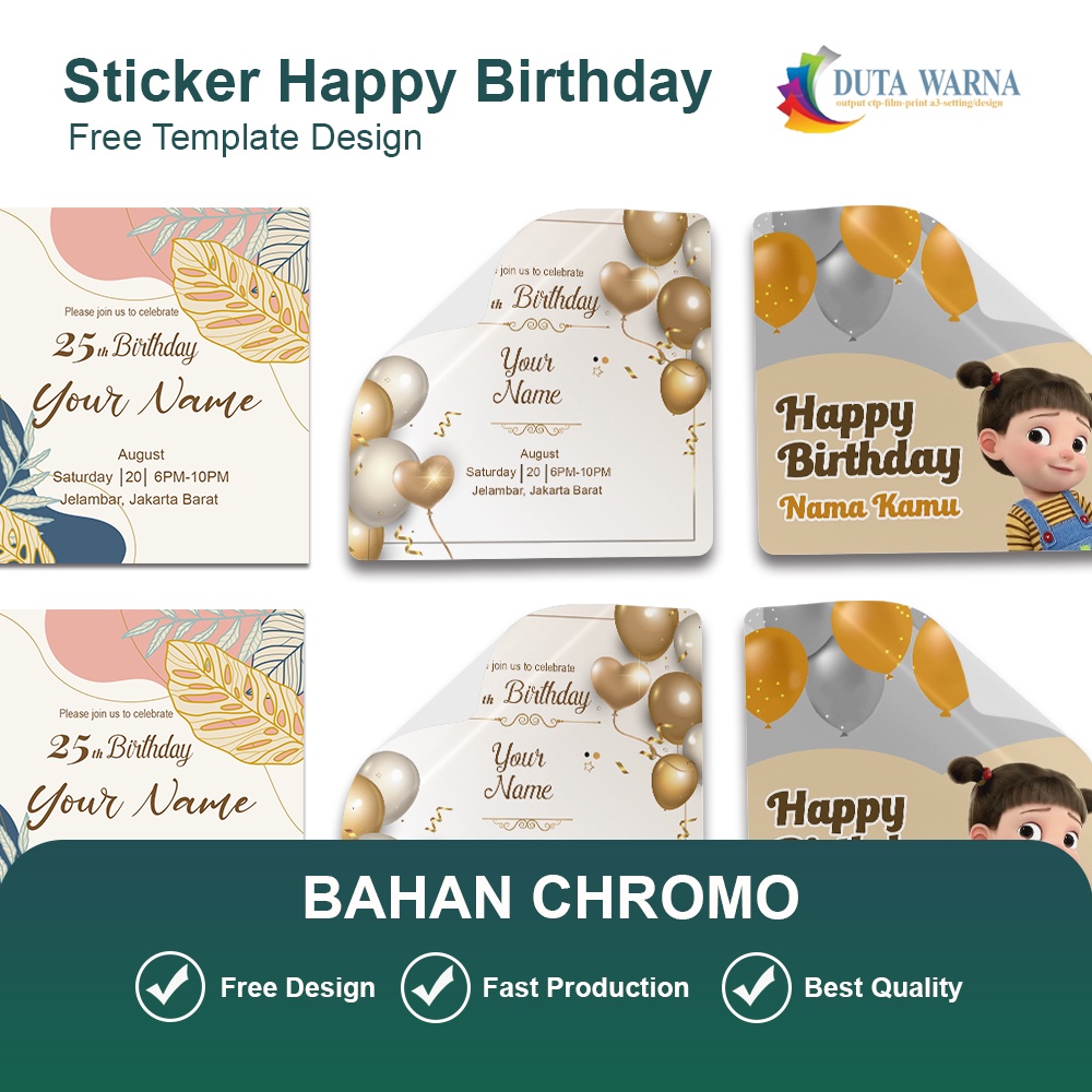 Jual STICKER ULANG TAHUN /SOUVENIR BIRTHDAY STICKER / BIRTHDAY GIFT ...
