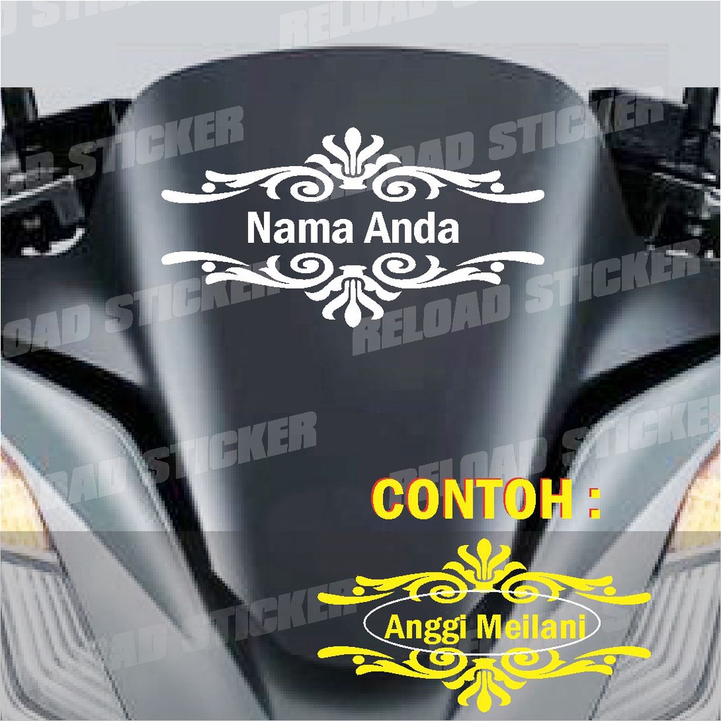 Jual Stiker Nama Stiker Visor Stiker Motor Stiker Dinding Nama Custom ...